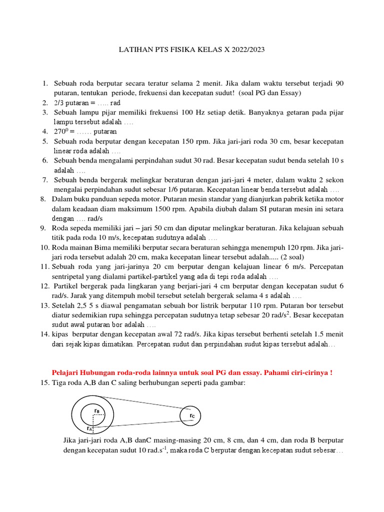 Latihan PTS 2 Fisika Kelas X | PDF