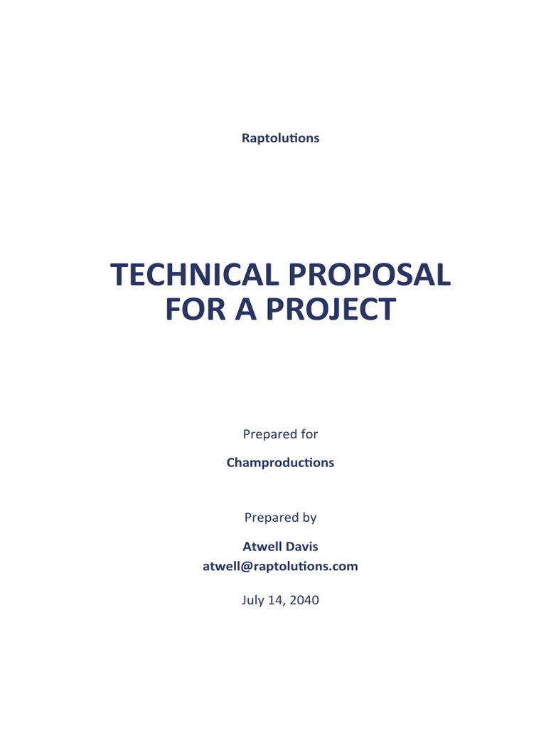 Sample of Technical Proposal For A Project | PDF | Business