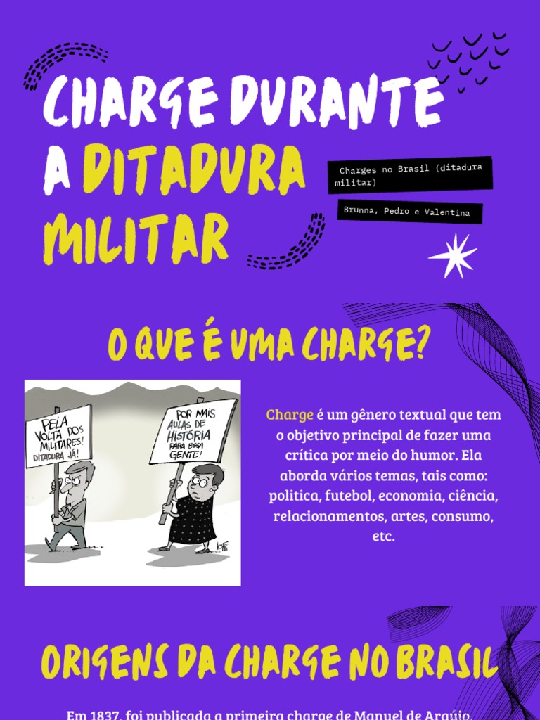 Charges da Ditadura Militar no Brasil | PDF | Brasil