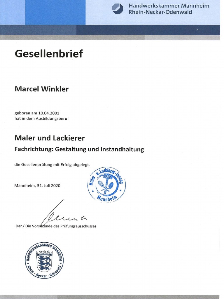 Gesellenbrief PDF | PDF