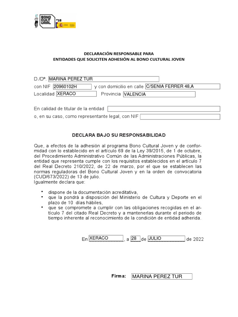Responsible Declaration Template PDF | PDF | Justicia | Crimen y violencia