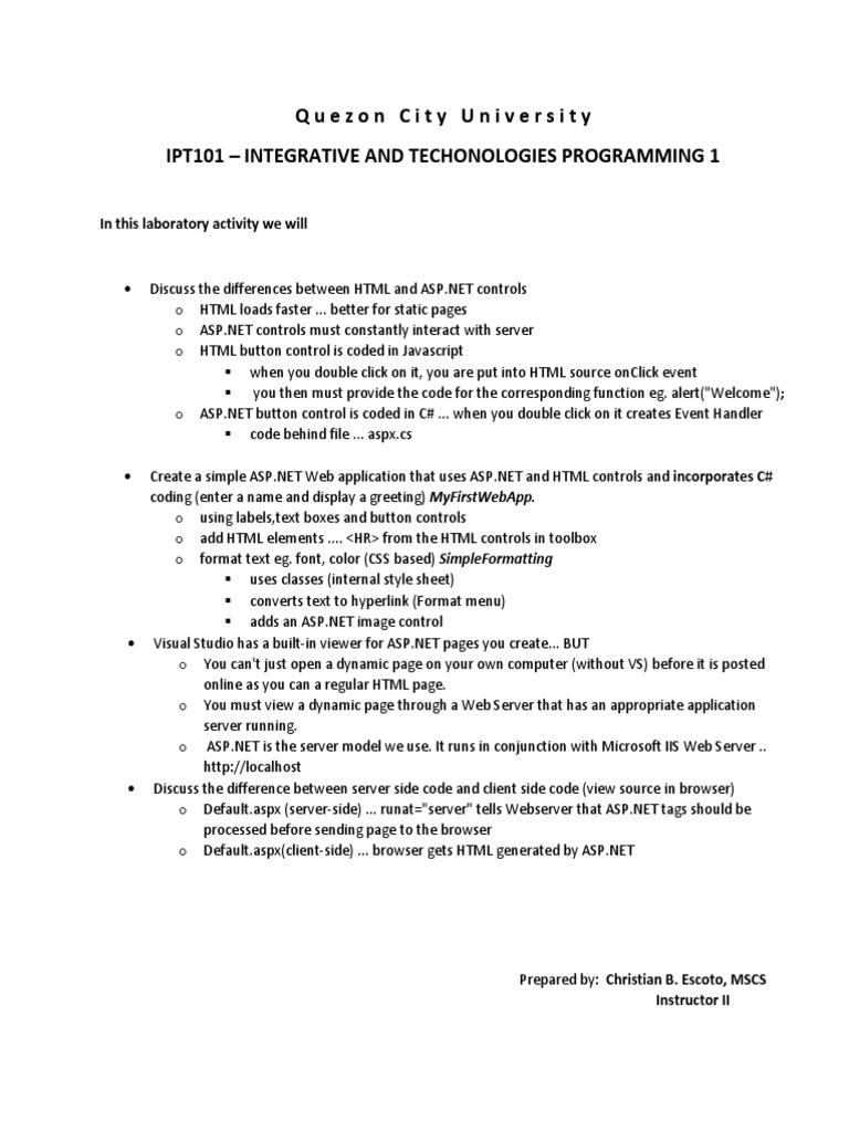 Week 4 Lab | PDF | Dynamic Web Page | Web Development