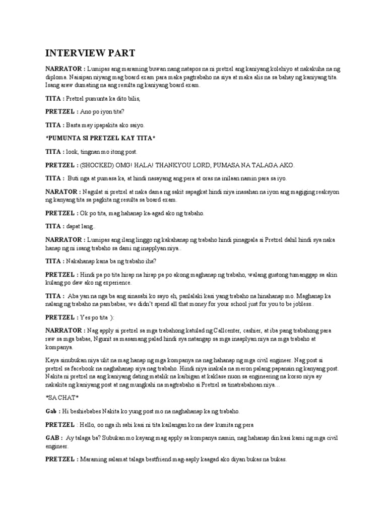 Script For AP Group 2 | PDF