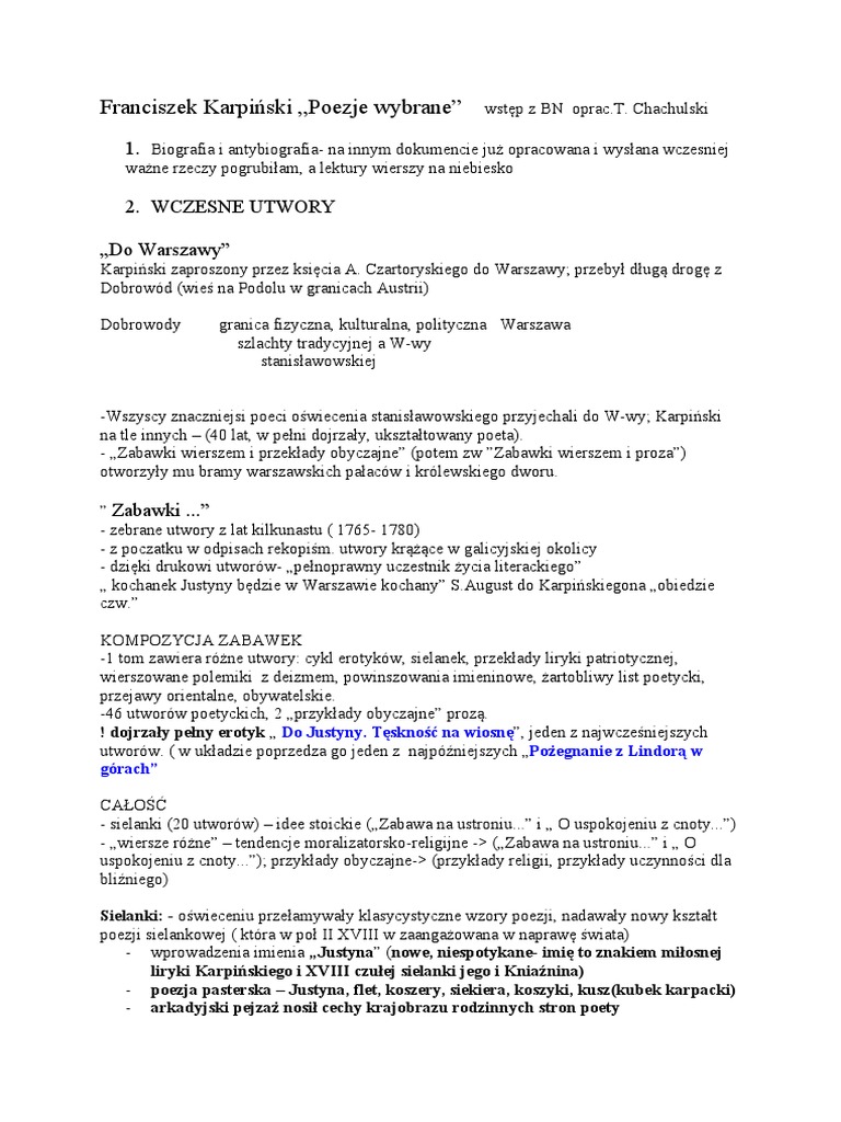 12 - Franciszek Karpinski - Poezje Wybrane (BN) | PDF