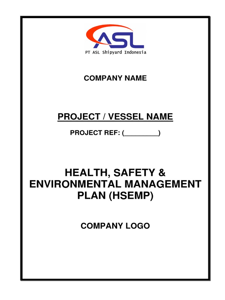 Hse Plan Asl PDF | Download Free PDF | Occupational Safety And Health ...