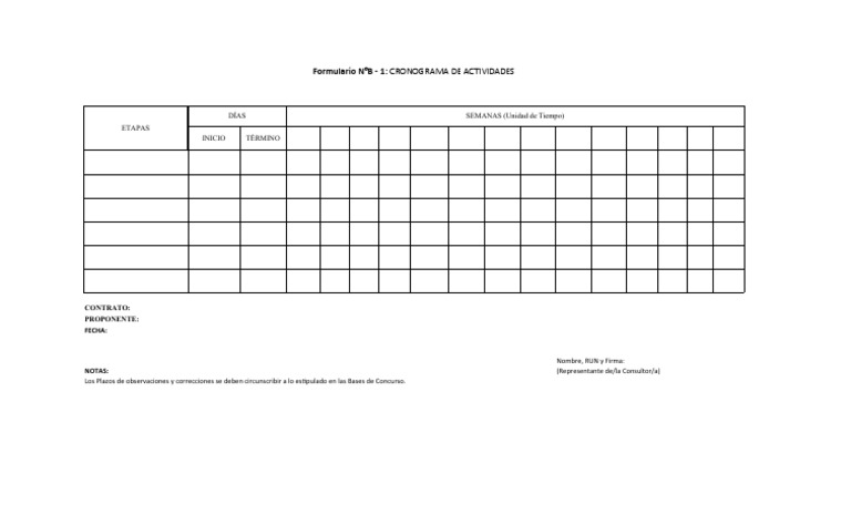 Formulario B - 1 | PDF