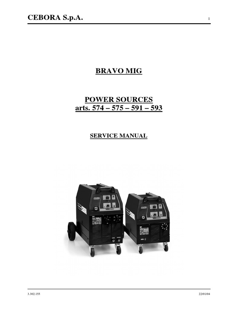Handleiding Cebora - MIG Bravo 2235 T Combi - 13100 PDF | PDF ...