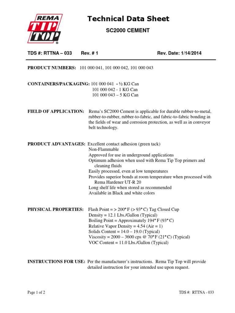 SC2000 Cement Technical Data Sheet | PDF | Cement | Materials