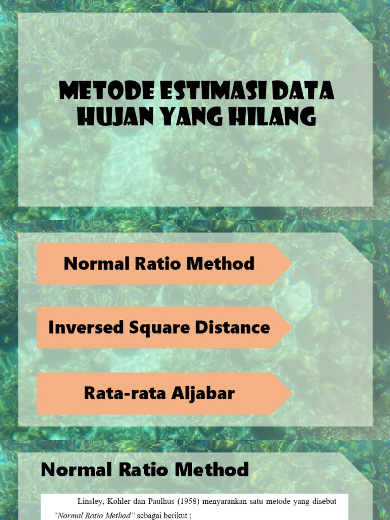 Metode data curah hujan yang hilang (1) | PDF