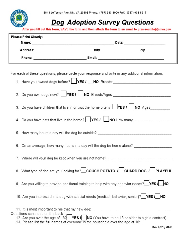 Dog Adopter App Survey | Download Free PDF | Dogs | Pet