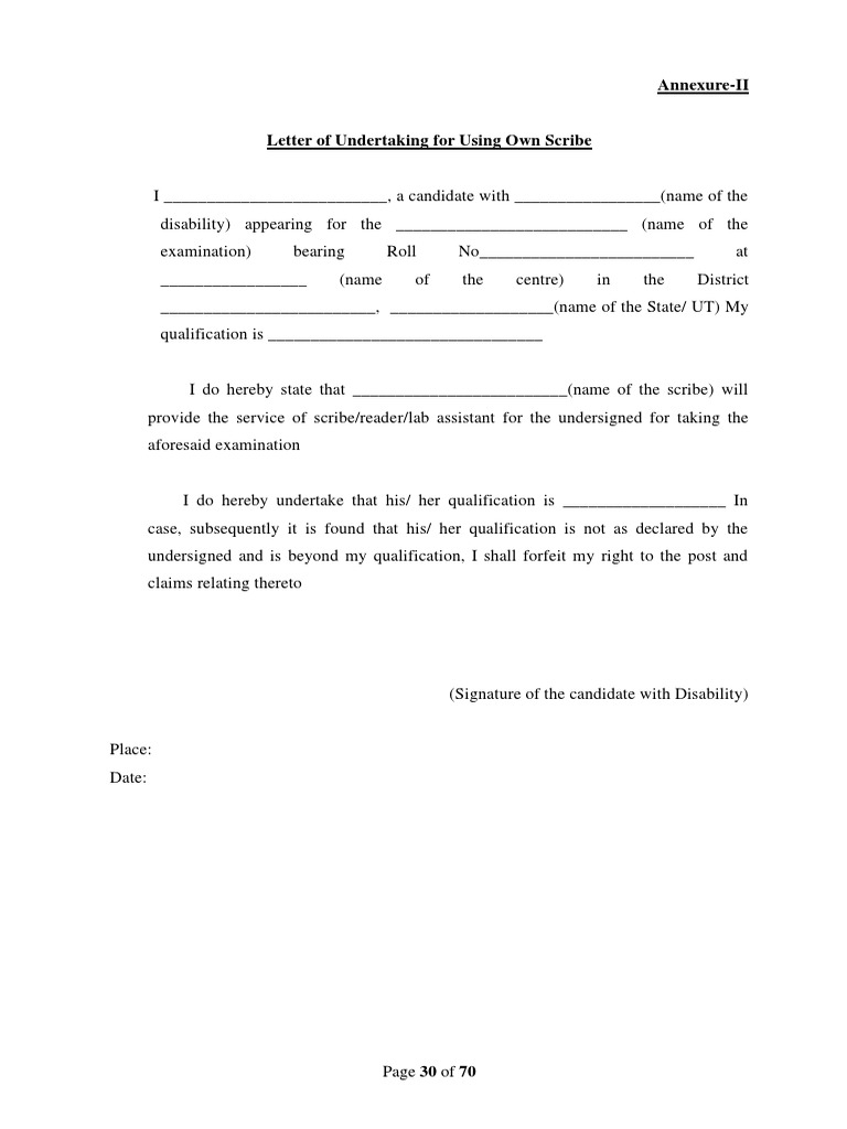 Annexure-II Instructions | PDF