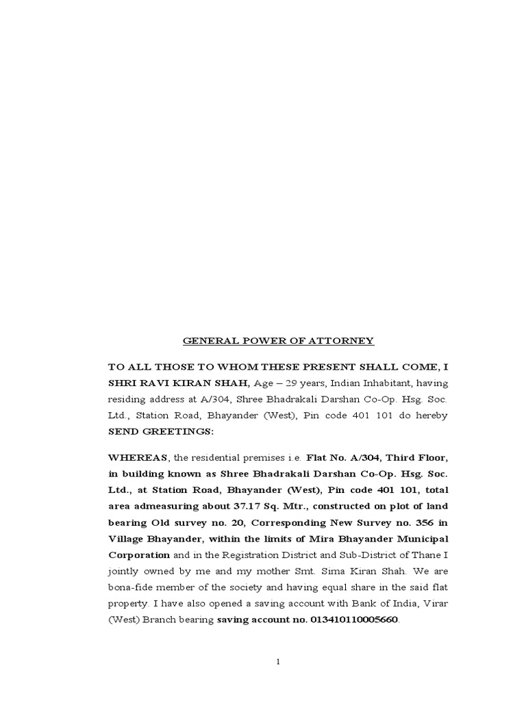 General Power of Attorney | PDF