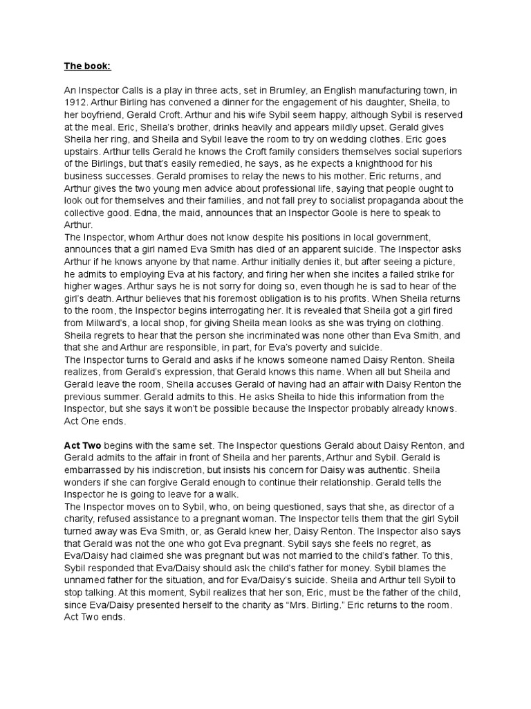 An Inspector Calls | PDF