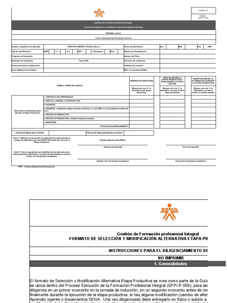 Formato GFPI-F-165 | PDF