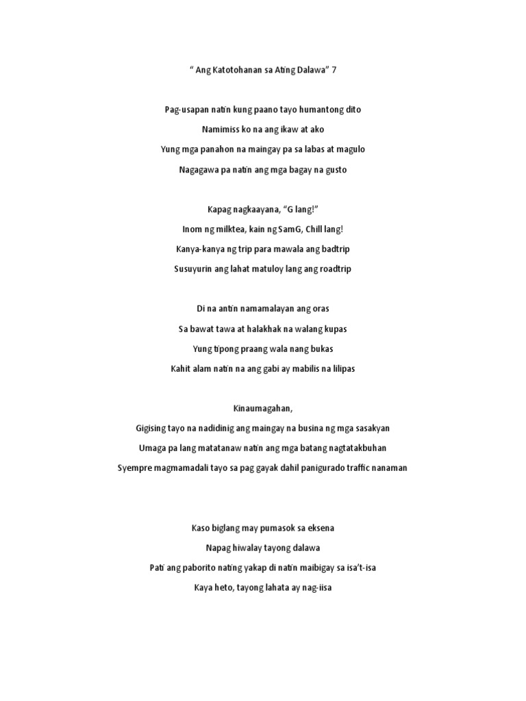 Ang Katotohanan Sa Ating Dalawa | PDF