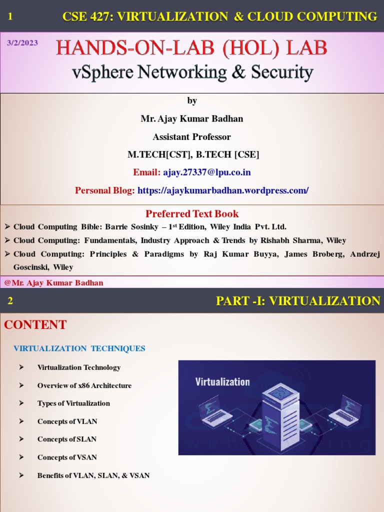 HOL Vmotion Networks | PDF | Virtualization | Software