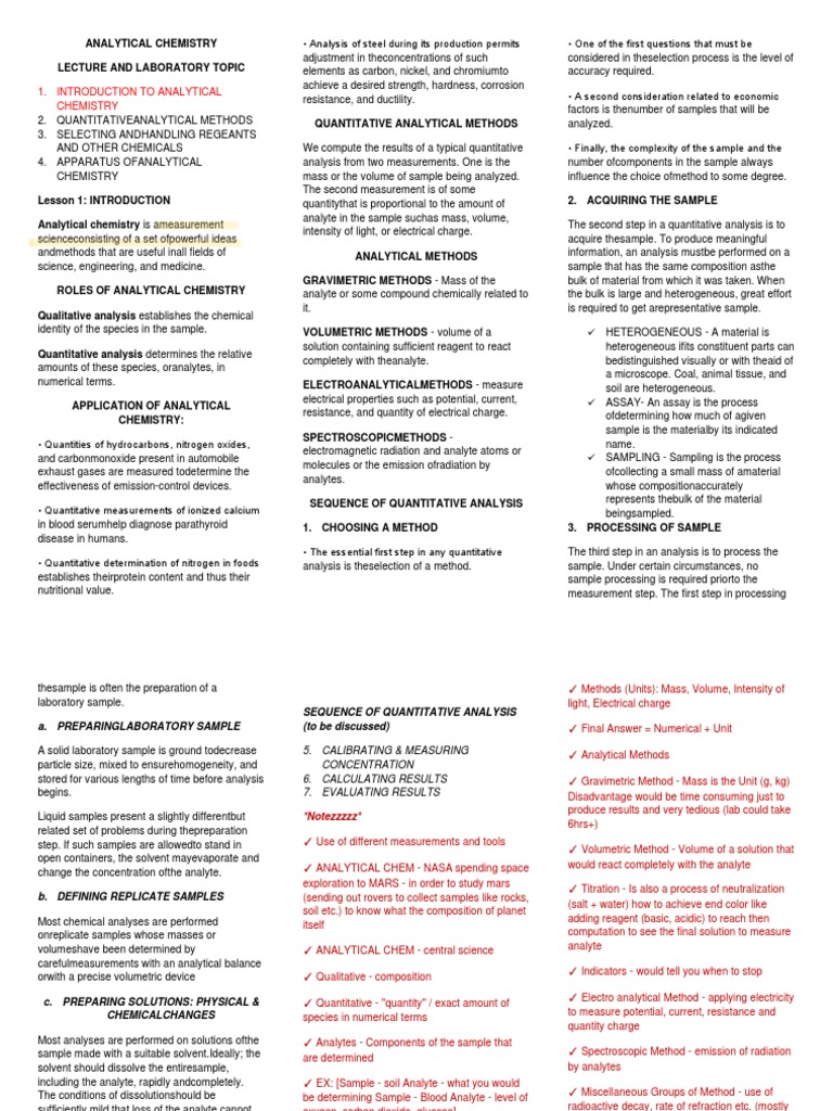 Anachem Prelims | PDF