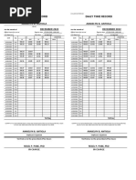 DTR Template - January 2025 | PDF