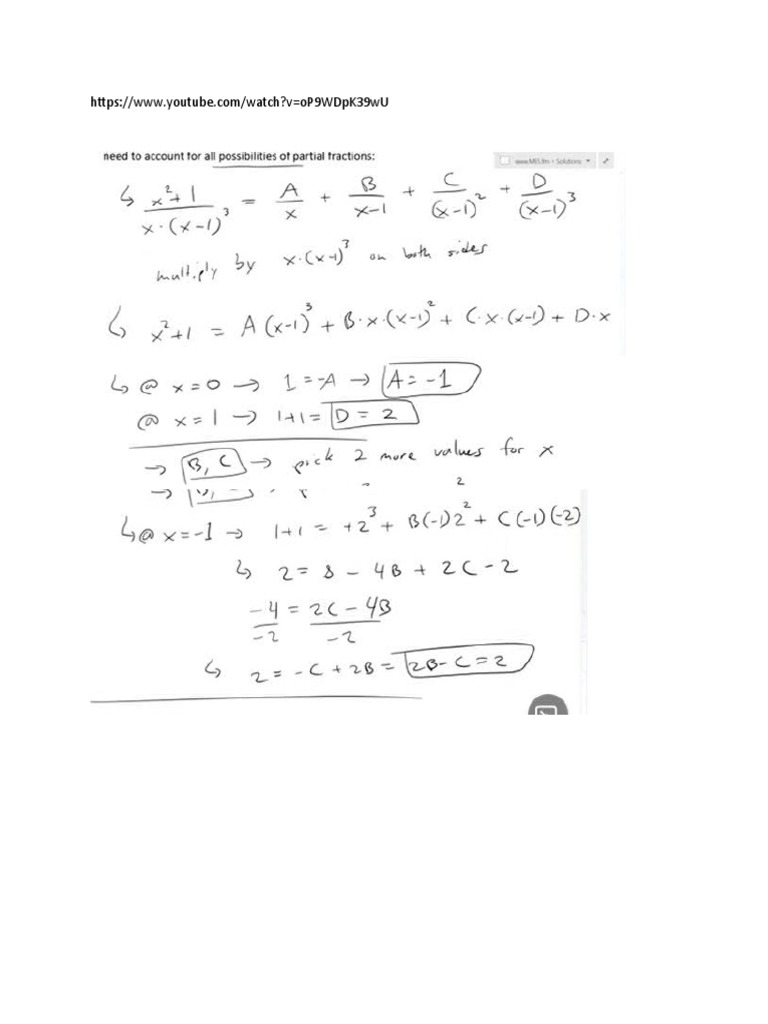 Integrals by Partial Decomposition | PDF