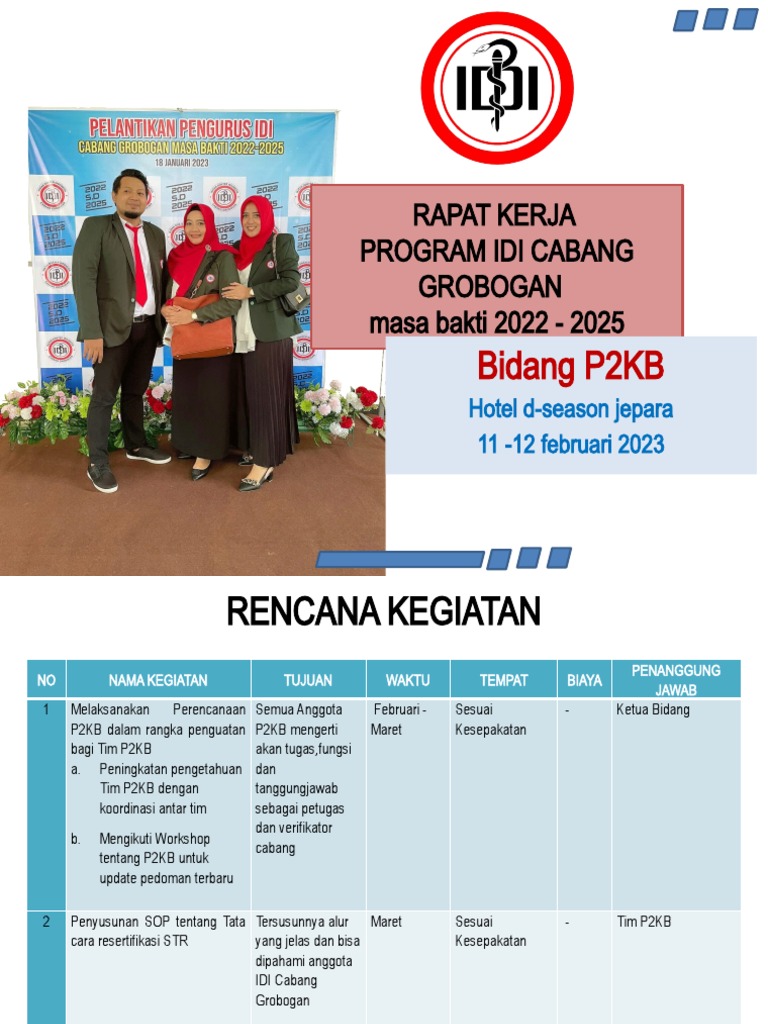 Rapat Kerja P2KB IDI Grobogan 2023 | PDF