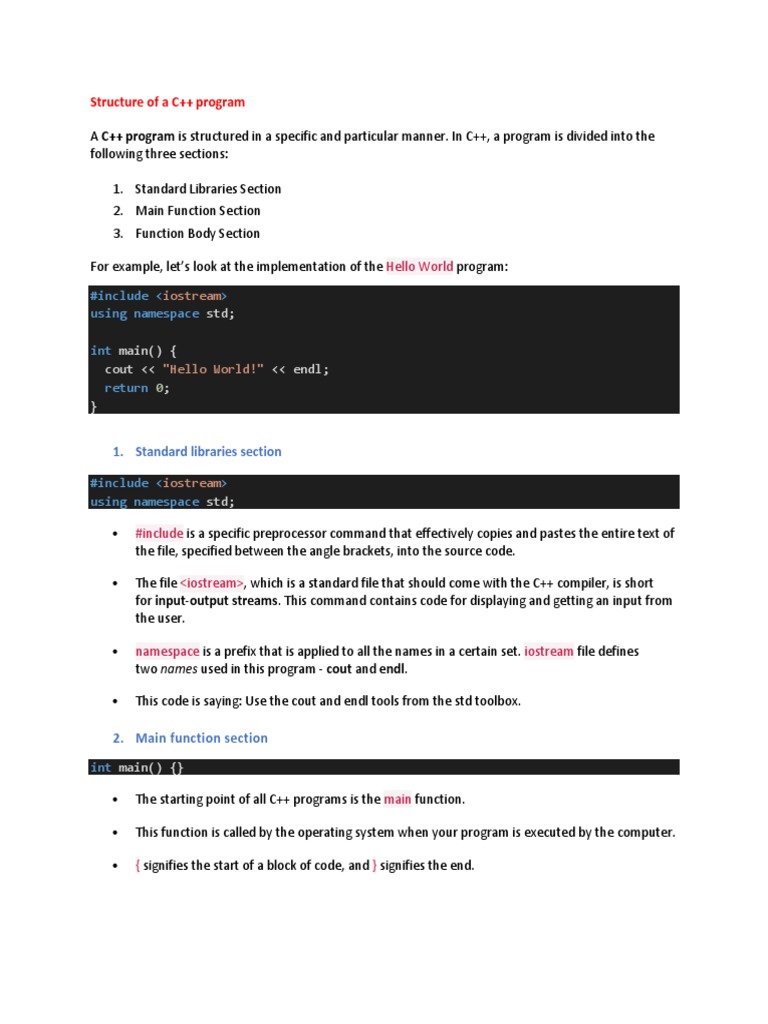 Structure Of A C Pdf Namespace Scope Computer Science