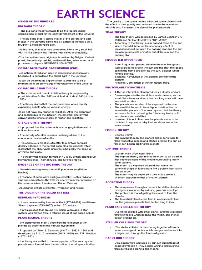 Earth Science Reviewer | PDF | Rock (Geology) | Minerals