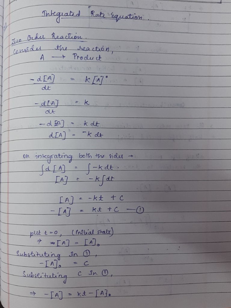 Chemical Kinetics - Notes | PDF Chemical Kinetics - Notes | PDF