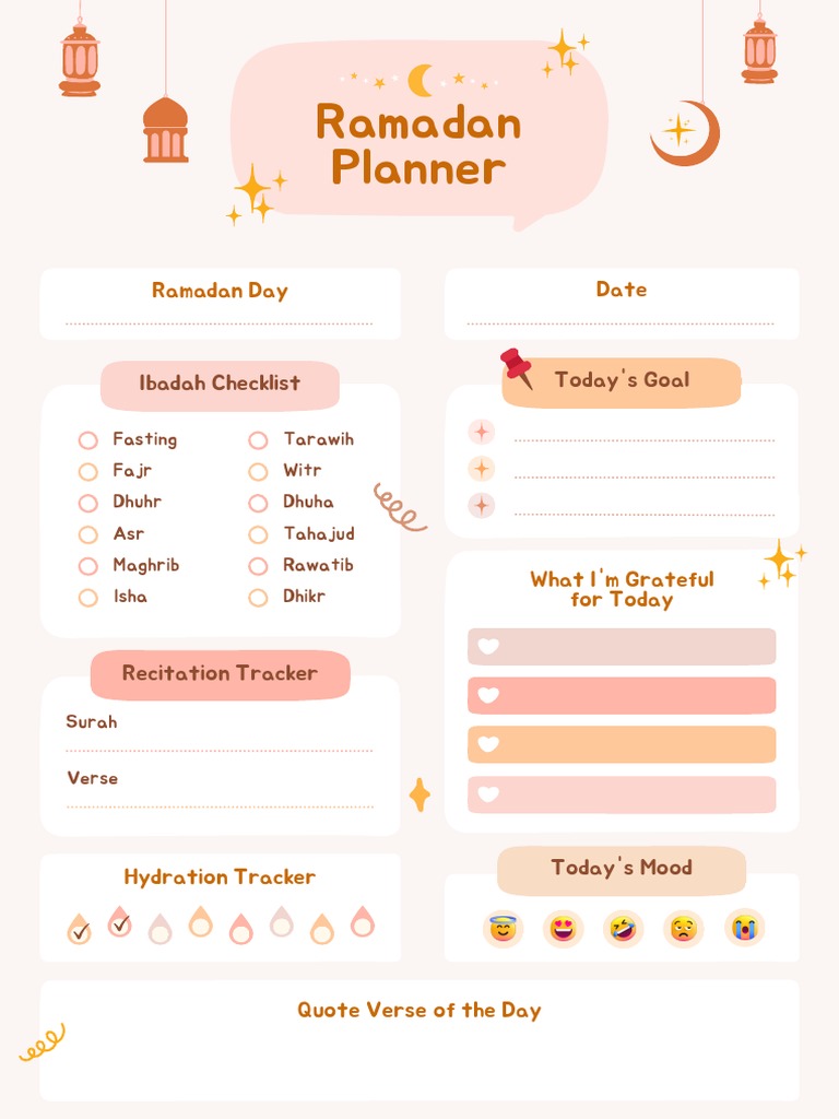 Ramadan Daily Planner and Tracker | PDF