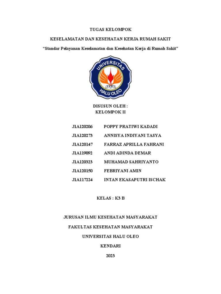 Standar K3 Di Rumah Sakit Pdf