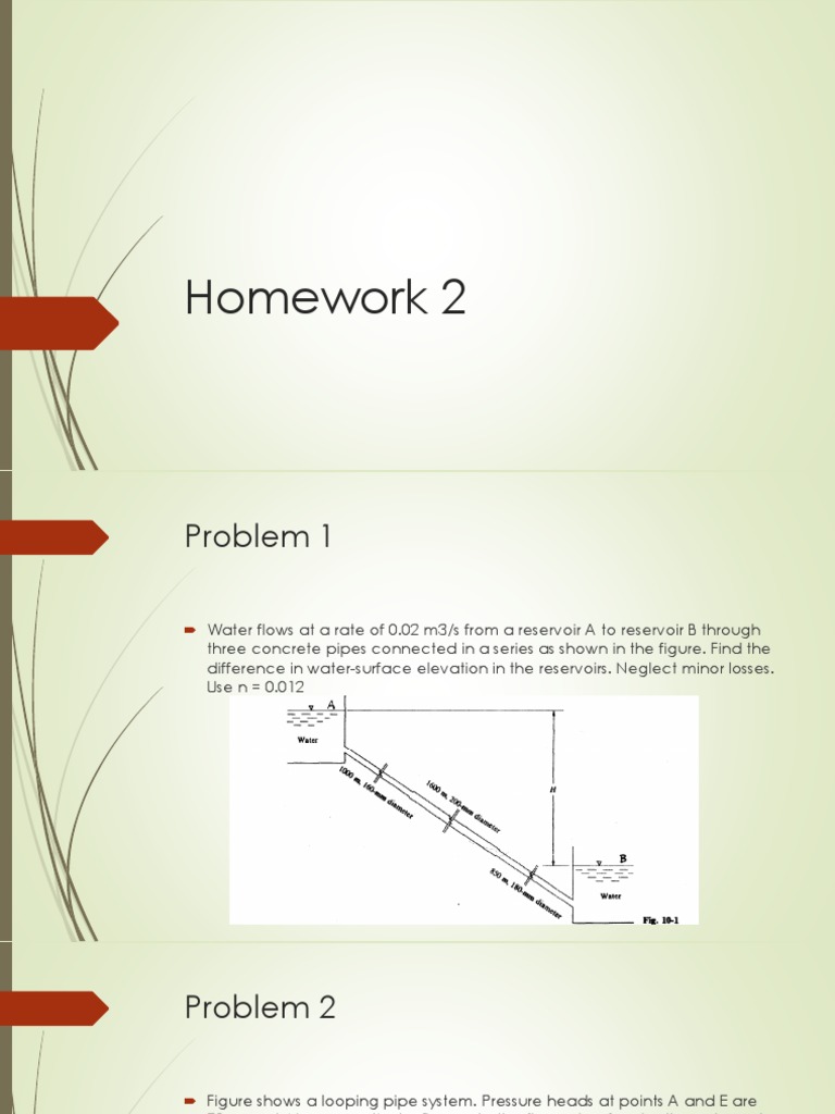 Homework 2 | PDF | Pipeline Transport | Pump