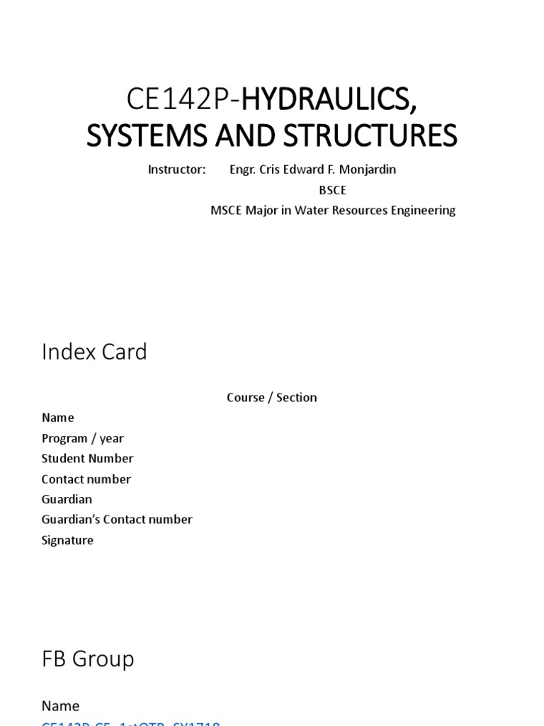 Hydraulics 1 | PDF | Fluid Dynamics | Reynolds Number
