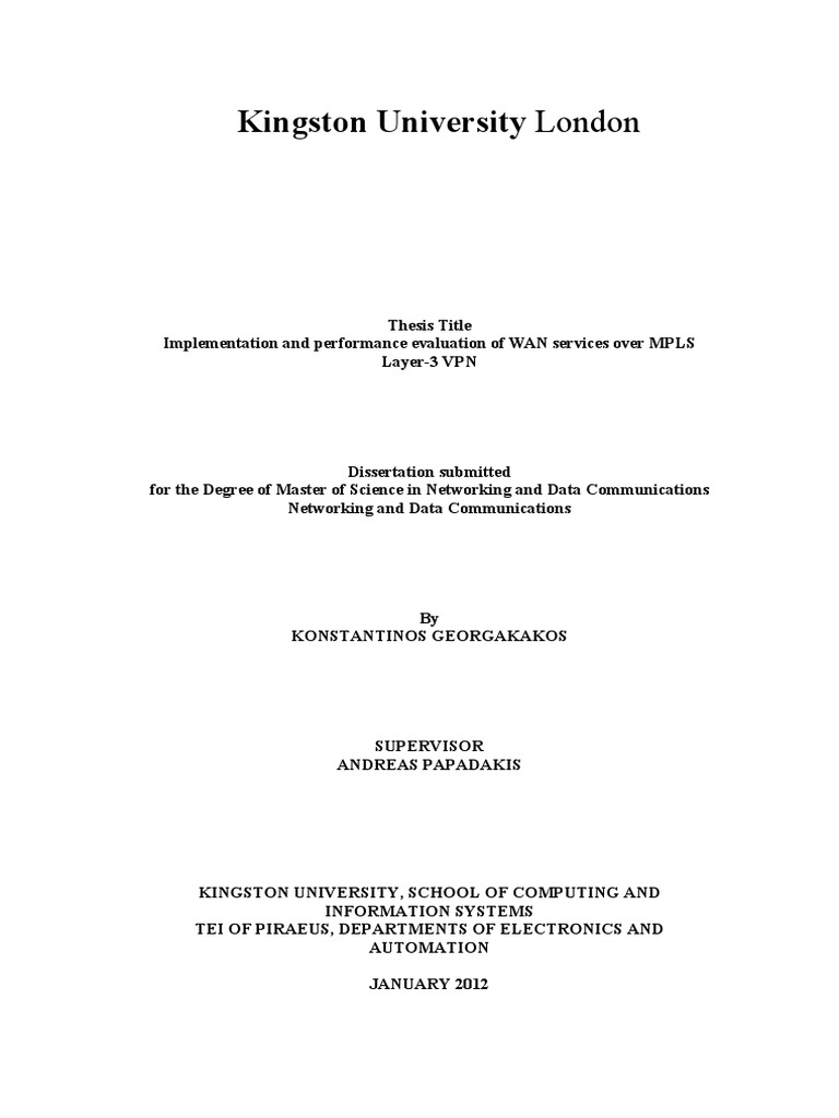 Implementation And Performance Evaluation Of Wan Services Over Mpls L3vpn 2012 Pdf Virtual 
