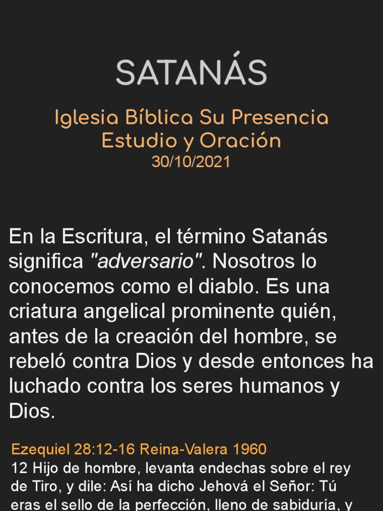 La naturaleza de Satanás según la Biblia | PDF | Satán | Cristo (título)