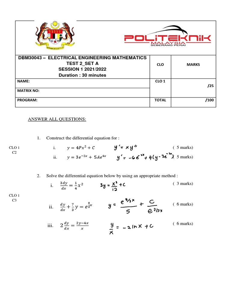 Q Test 2 Sesi 1 21 - 22 | PDF