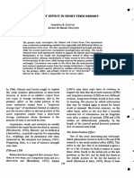 Murdock's Serial Position Curve Study Overview | PDF | Long Term Memory ...