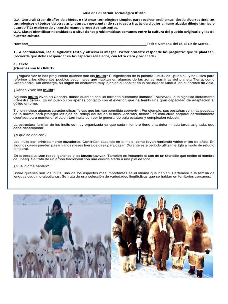 Guia 2 Tecnologia 8 | PDF | Inuit
