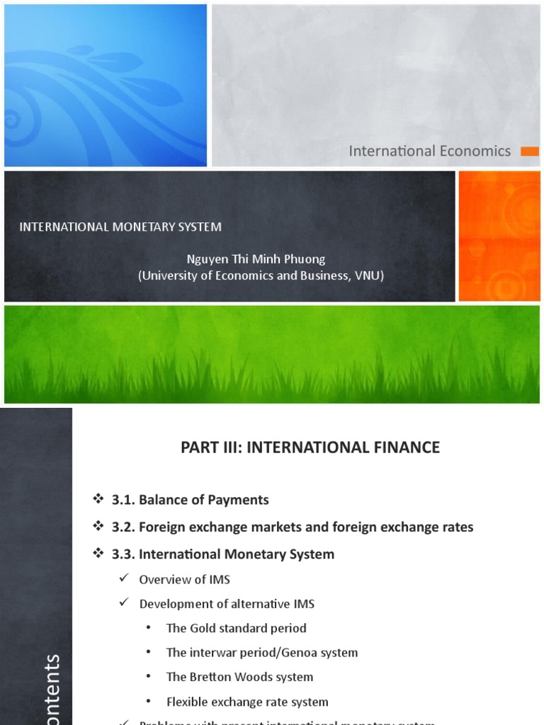IE - Chapter 7 (Final) | PDF | Balance Of Payments | Bretton Woods System