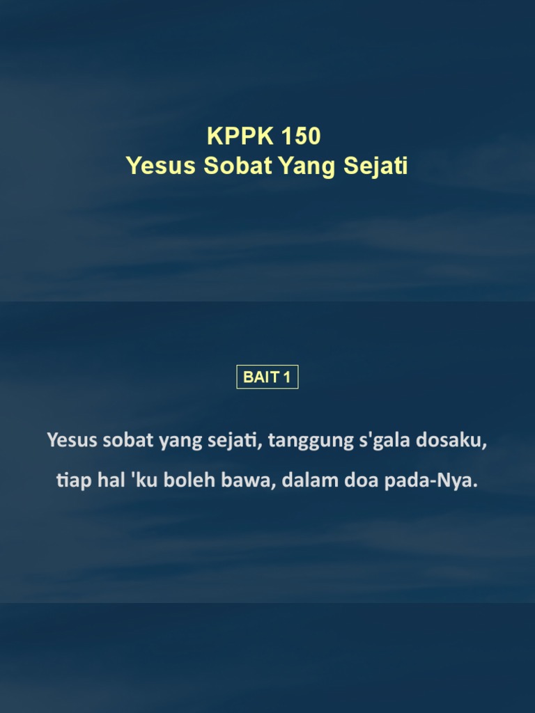 KPPK 150 Yesus Sobat Yang Sejati | PDF | Agama & Spiritualitas