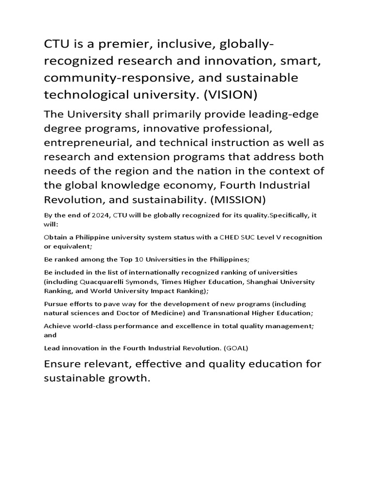 CTU Is A Premier | PDF