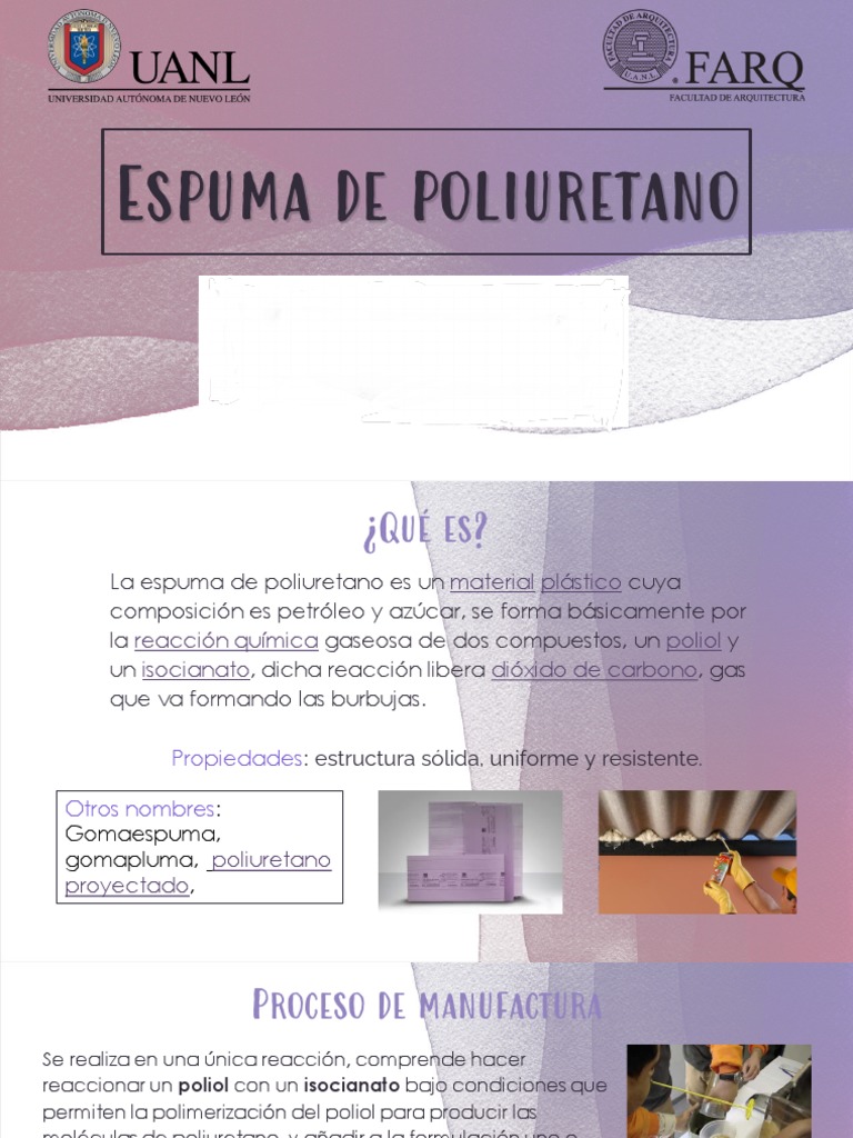 Composición y Usos de la Espuma de Poliuretano | PDF | Poliuretano ...
