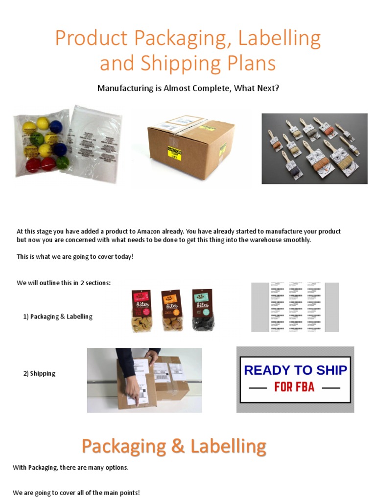 Product Packaging, Labelling and Shipping Plans: What's Next | PDF ...