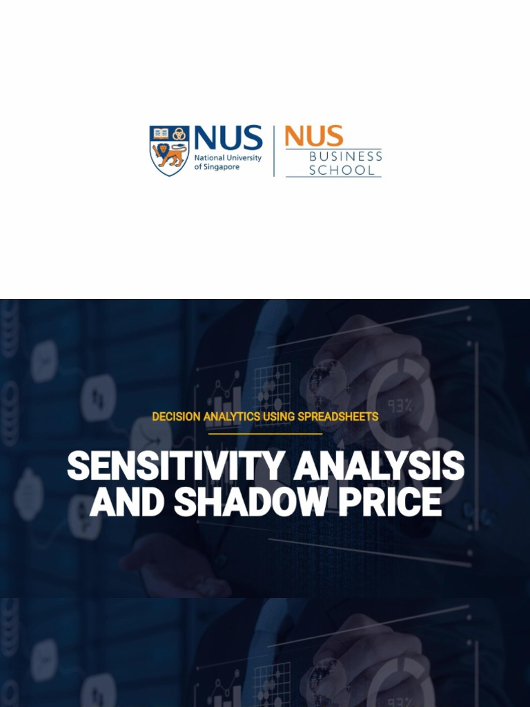 DAO1704 - Wk9 - Sensitivity Analysis and Shadow Price - Lecture Slides - Updated PDF | PDF