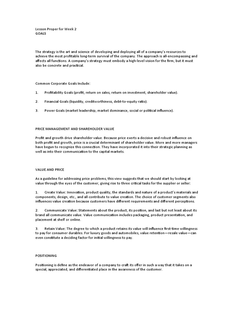 Strategies for Establishing Optimal Price Positioning Through Value ...