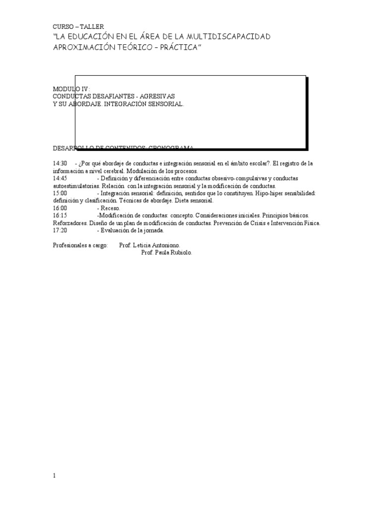 Integracion Sensorial II | PDF | Cerebro | Percepción