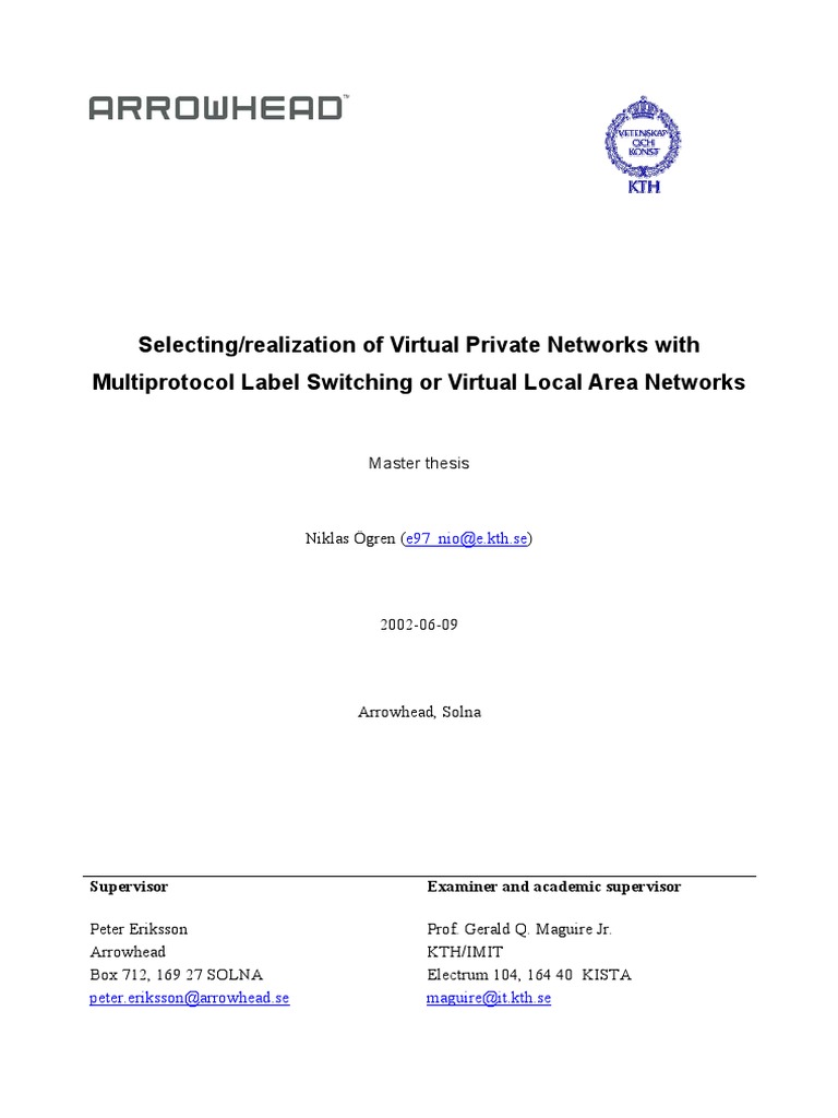 Selecting-Realization of VPN With MPLS or VLANs | PDF | Networking ...