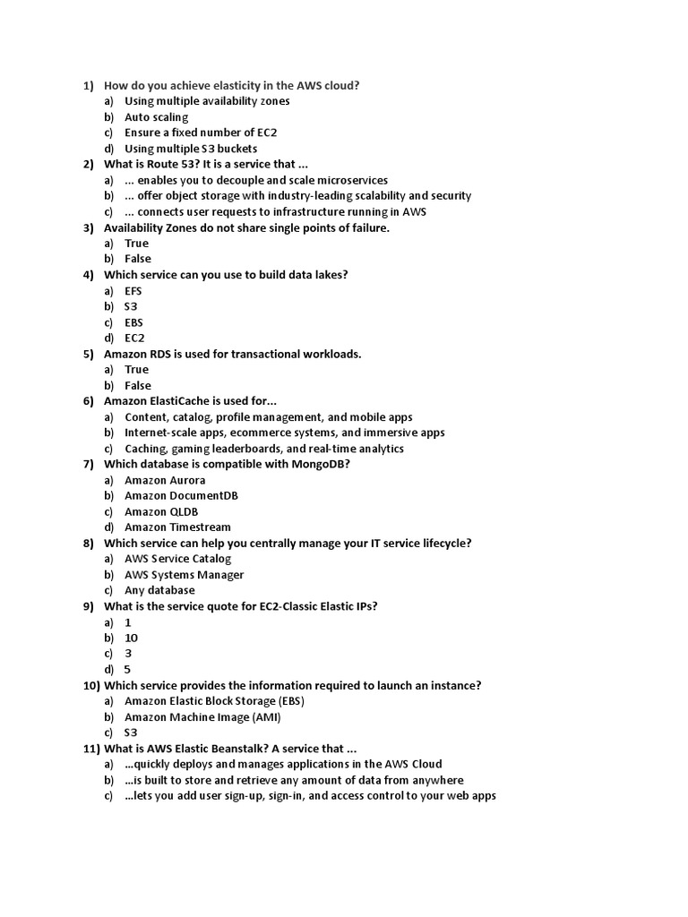 CPE Sample Questions | PDF | Cloud Computing | Amazon Web Services
