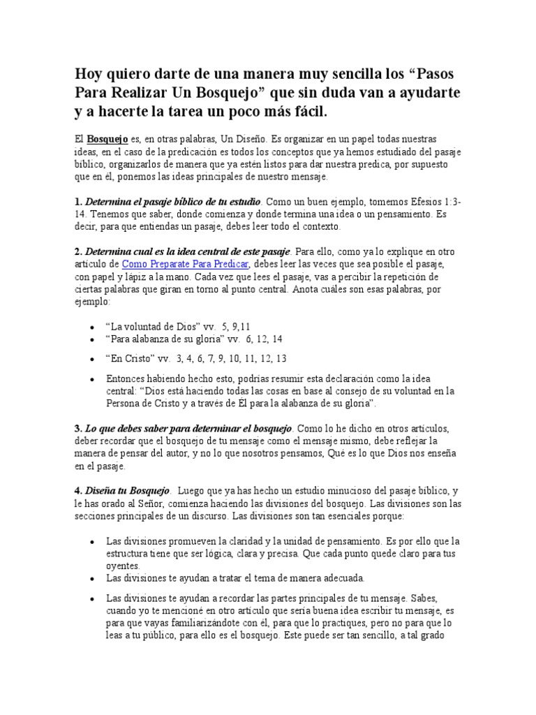 Bosquejo para Predicas | PDF