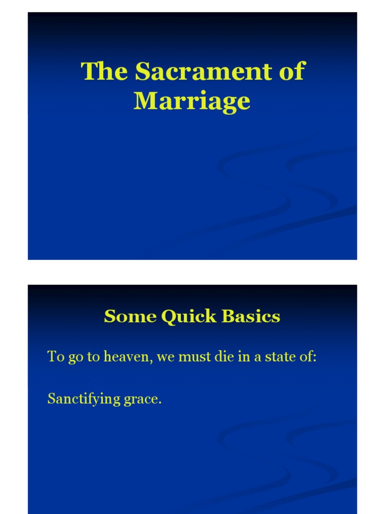 Sacrament of Marriage Powerpoint | PDF | Marriage | Eucharist