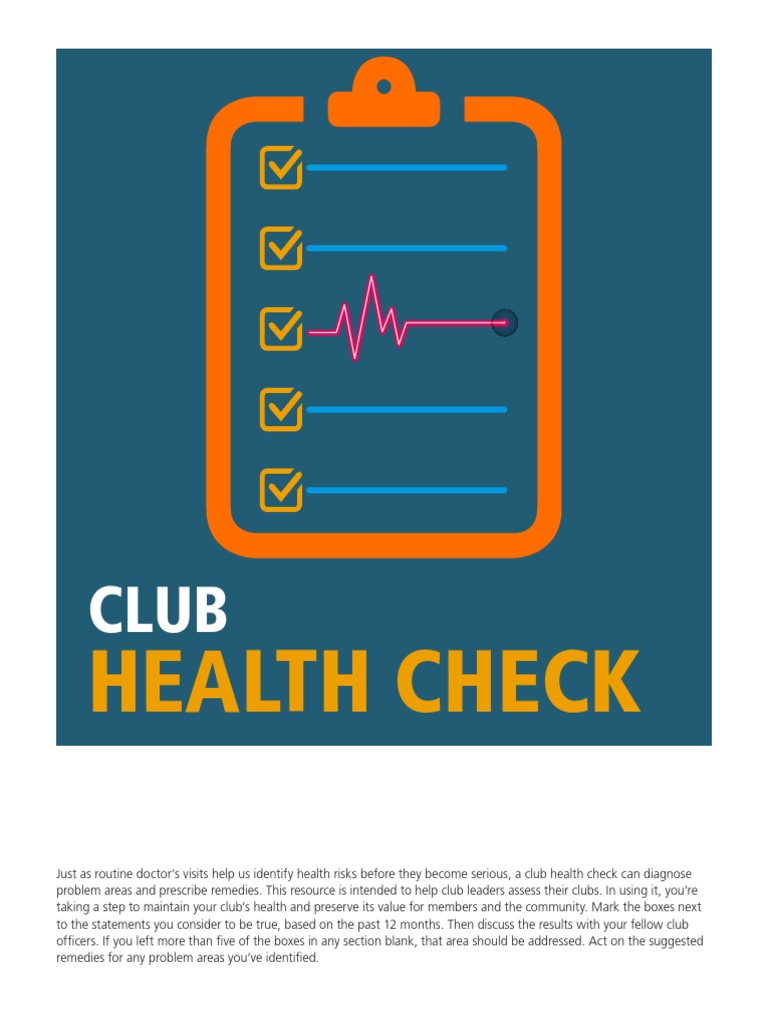 Rotary Club Health Check Guide | PDF | Employee Retention | Leadership