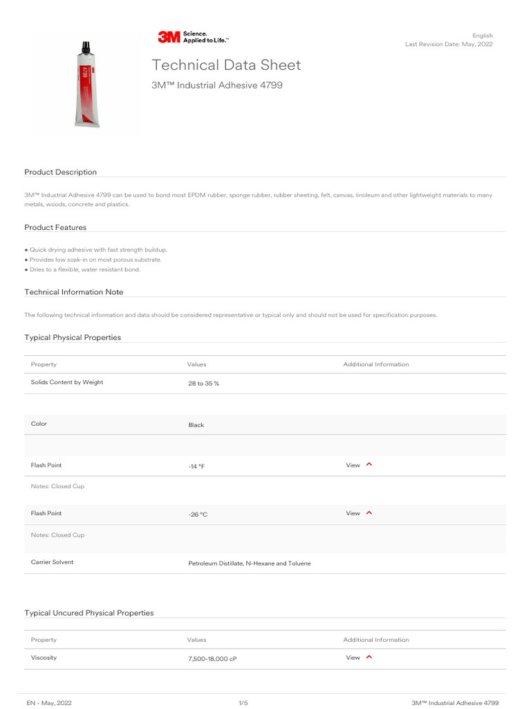 3M™ Industrial Adhesive 4799 - 20230308 | PDF | Legal Liability | Legal ...